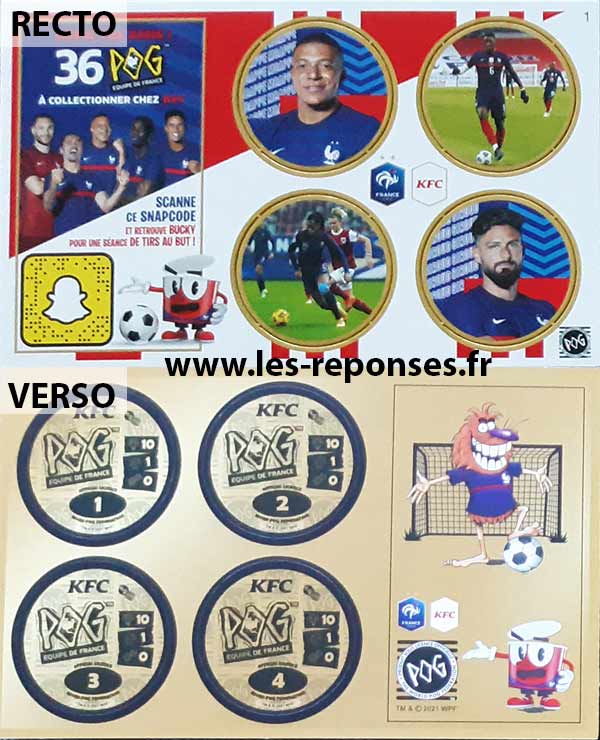 Acheter Pog KFC Equipe de France de football (2021)